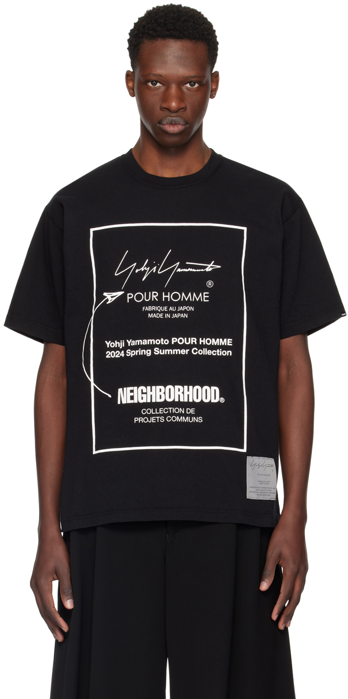 Yohji Yamamoto Black Neighborhood Edition T-Shirt In 2 Black - 45
